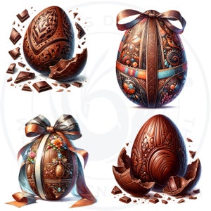 Elegant Easter Eggs Clipart Bundle, Easter Clipart, Easter Graphics ...