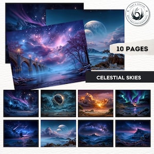Fantasy Backdrops Landscape Digital Paper: RPG Backgrounds, Mystical ...