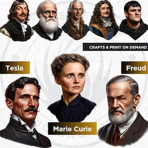 145 Historical Figures Clipart Set, Rulers, Scholars, Inventors ...