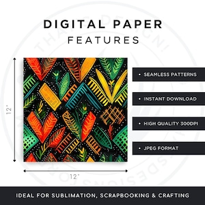 Watercolor Kwanzaa Digital Paper Seamless Patterns, Juneteenth ...