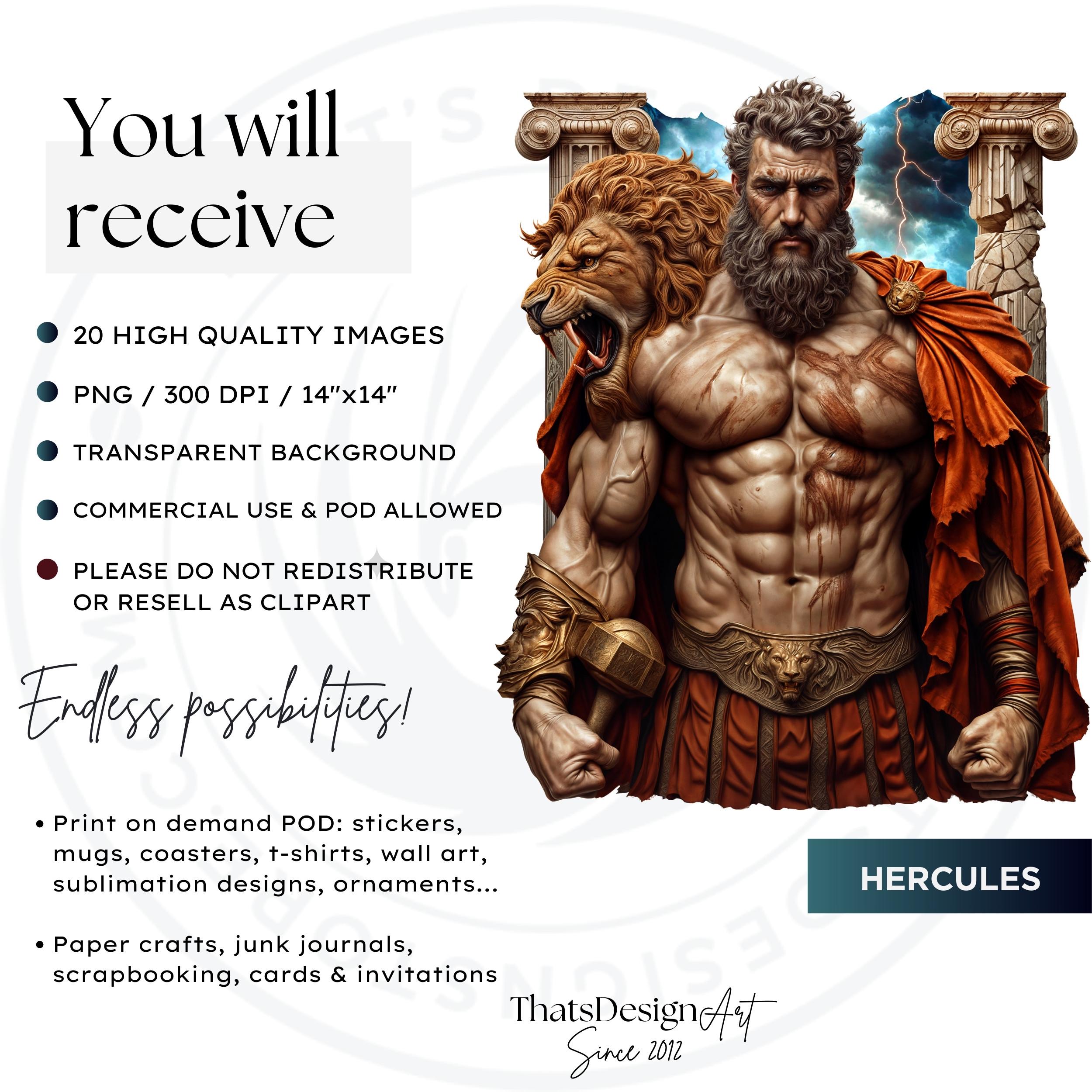 Greek Heroes Clipart: Hercules, Achilles, Perseus (digital Download ...