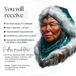 30 Inuit God Goddess Clipart PNG, Eskimo Mythology Graphics, Ancient Arctic Deity, Fantasy Art ...