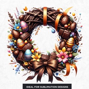 Easter Chocolate Clipart Bundle Featuring Easter Bunny, Easter Eggs ...