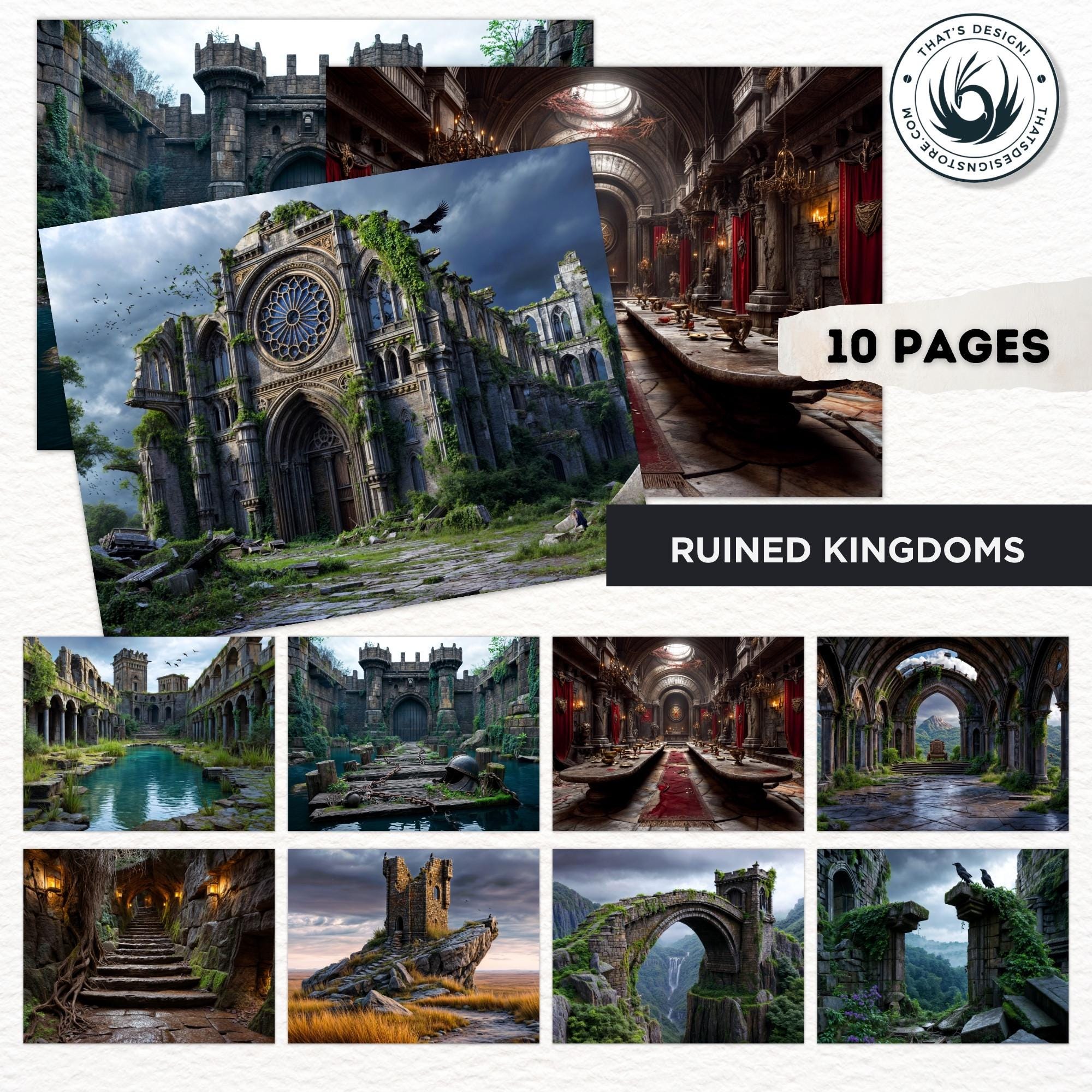 Dark Fantasy Digital Paper: Moody TTRPG Maps, RPG Backgrounds ...