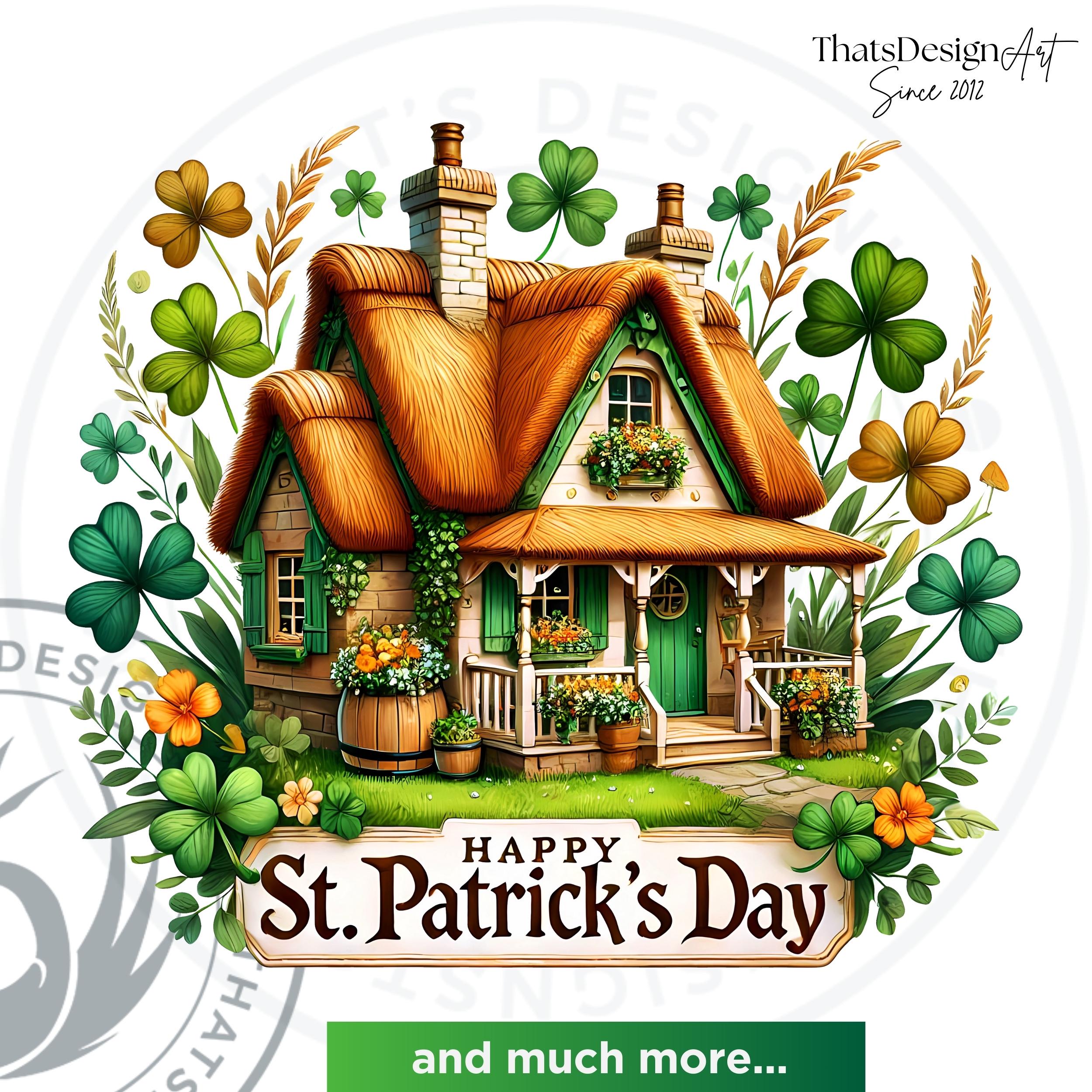 St Patrick's Day Clipart Set: Irish Elements, Leprechaun Hat, Shamrock ...