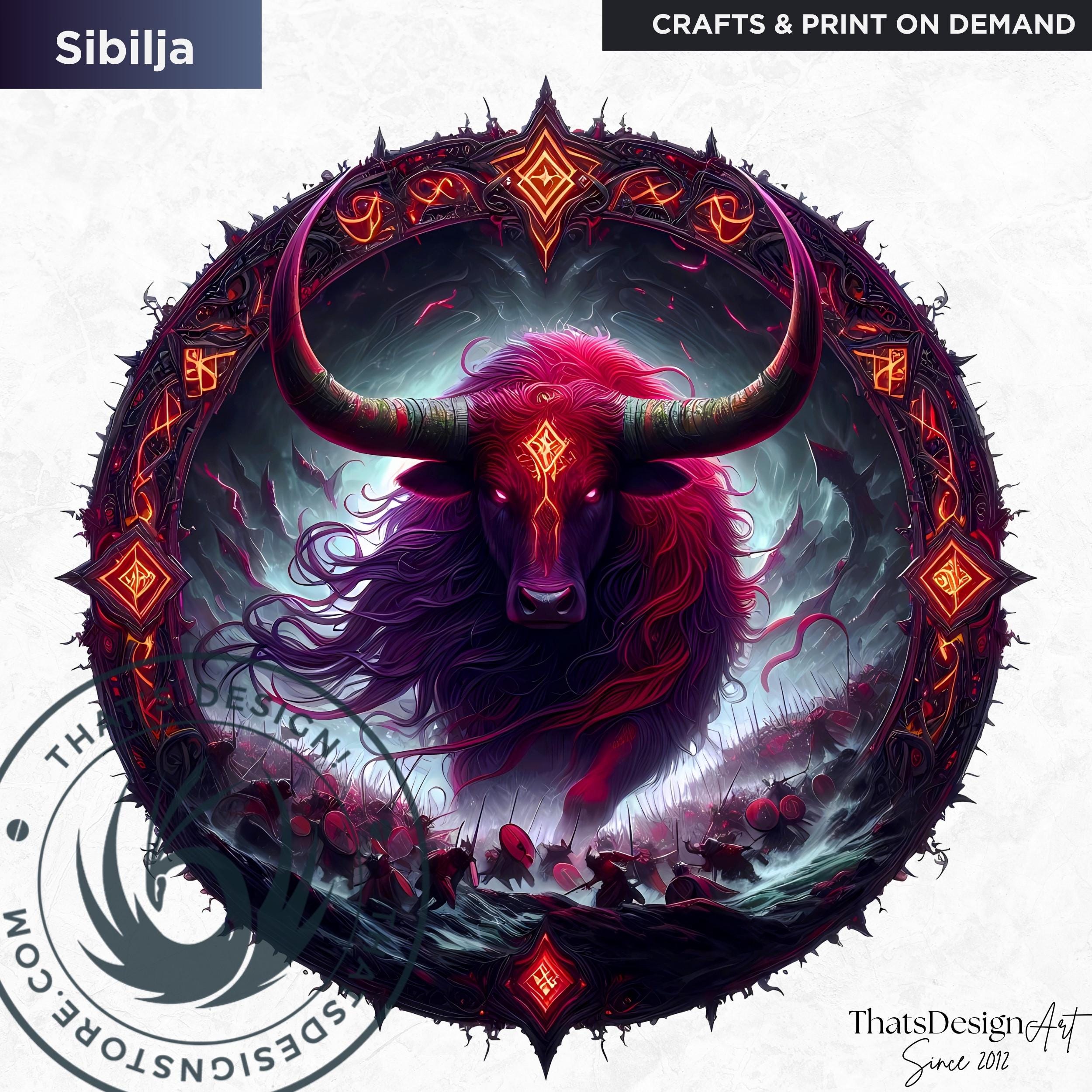 Norse Mythology Monsters Clipart Set: Viking Beasts & Runes (PNG ...