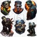 Frankenstein Clipart Set: Spooky Halloween PNG Graphics (PNG, Digital ...