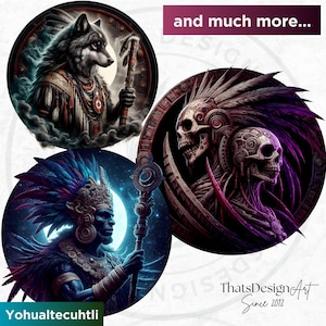 Native American Gods and Spirits of Death Clipart Set, Native American ...