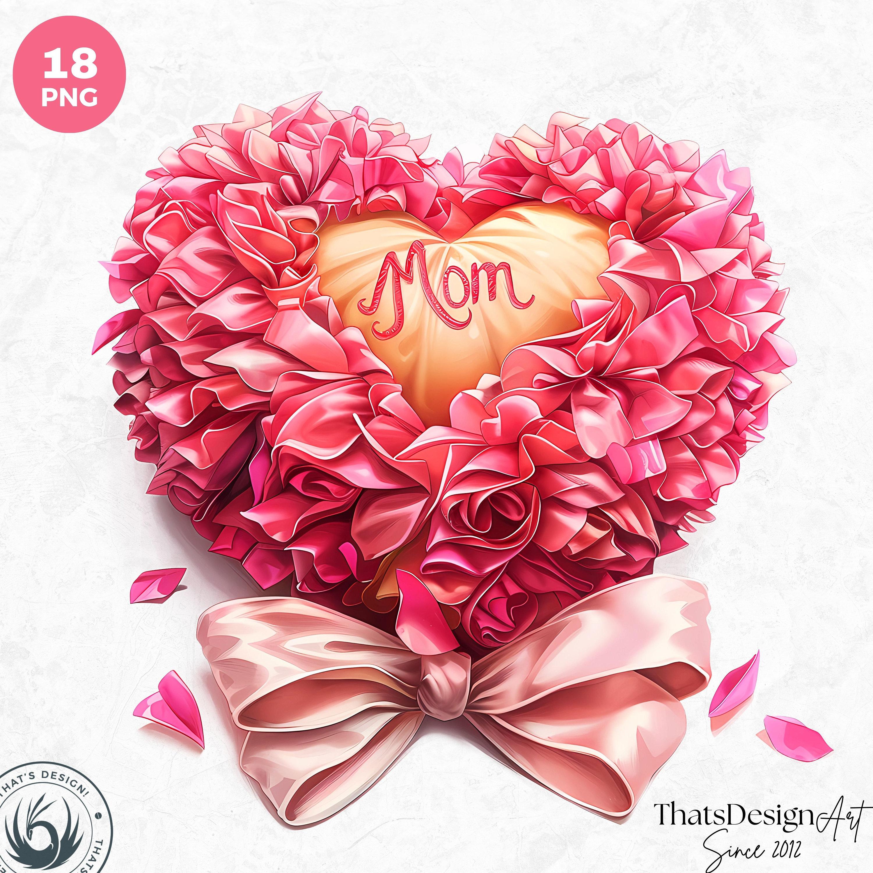 Mother's Day Floral Clipart Bundle: Love Images (PNG Digital Download ...