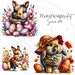 Easter Bunny Clipart Bundle: Spring PNG Graphics (commercial Use) - Etsy