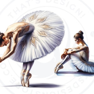 Elegant Ballerina Clipart PNG, Watercolor Classical Ballet Clipart ...