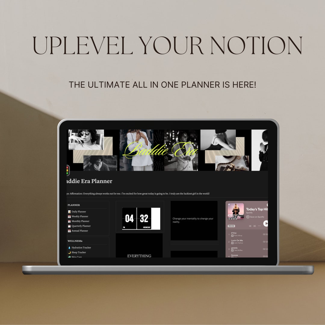 It Girl Notion Ultimate Life Planner Notion Template Notion Dashboard That Girl Planner Notion ...