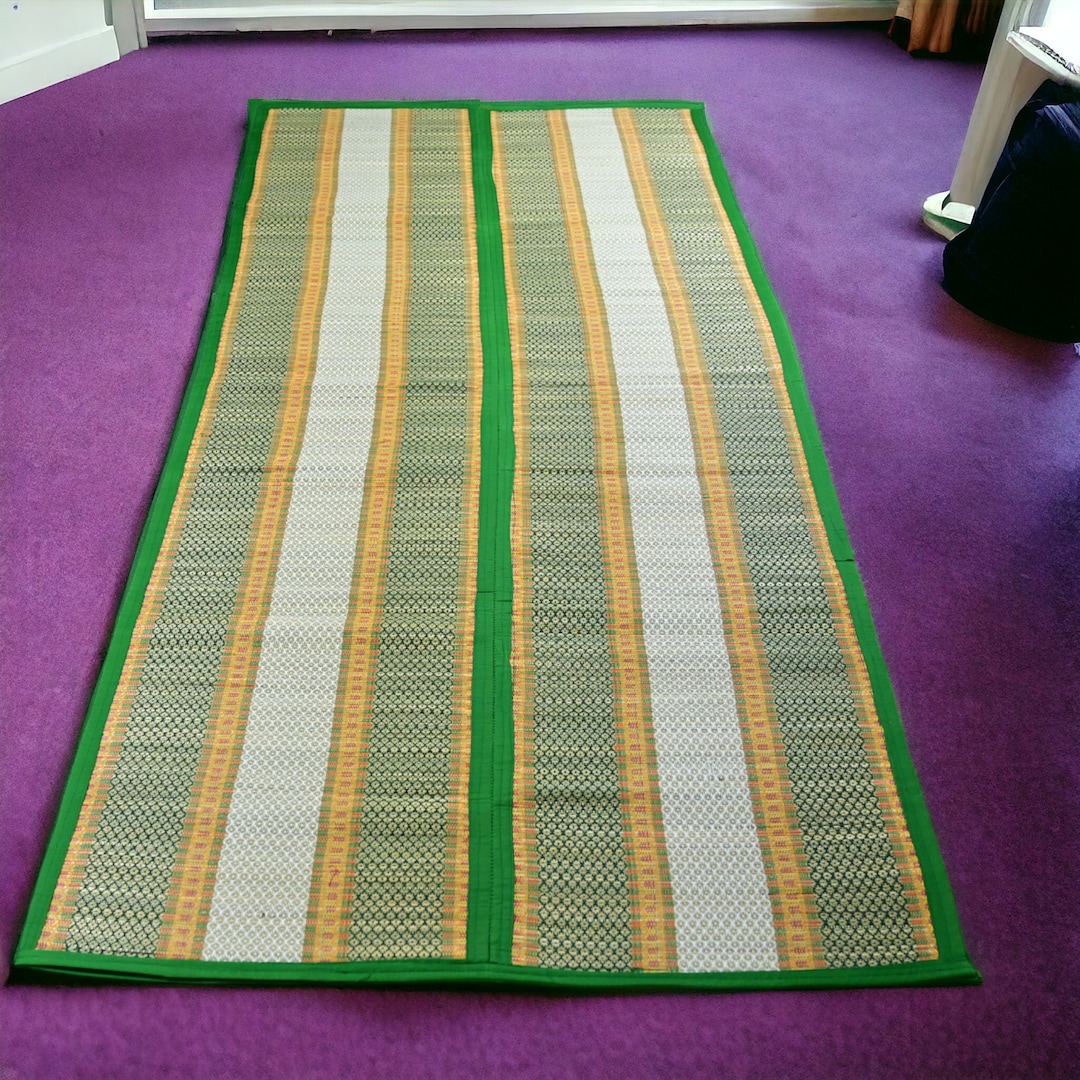 Handmade Green Grass Yoga Mat: Natural Floor Rug - Etsy