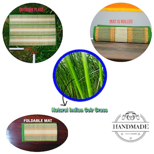 Handmade Green Grass Yoga Mat: Natural Floor Rug - Etsy