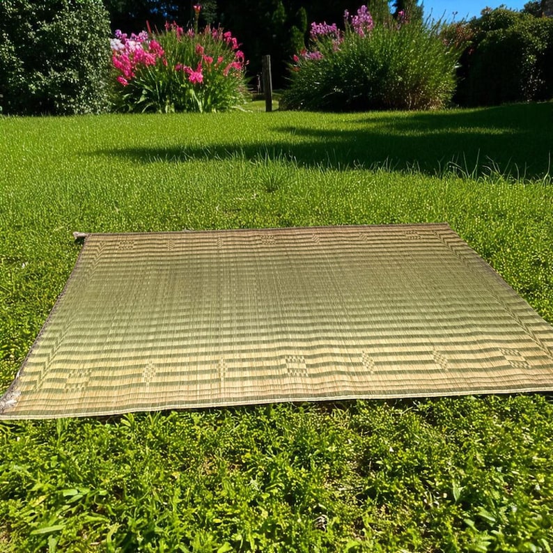Handcrafted Madurkathi Grass Mat: Eco-friendly Woven Floor Rug - Etsy