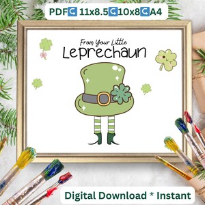 St Patrick's Day Handprint Craft| Your Little Leprechaun Baby Handprint ...