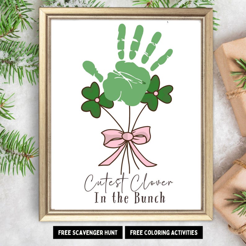 St Patrick's Day Handprint DIY Craft| Cutest Clover Handprint Art| Pre ...