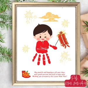 Chinese New Year Handprint Craft| Lunar New Year Lantern Handprint ...