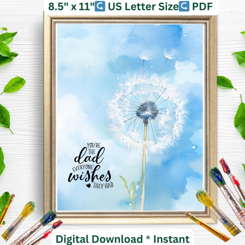 Fathers Day Fingerprint Craft Dandelion Fingerprint Art I Couldn't Wish ...