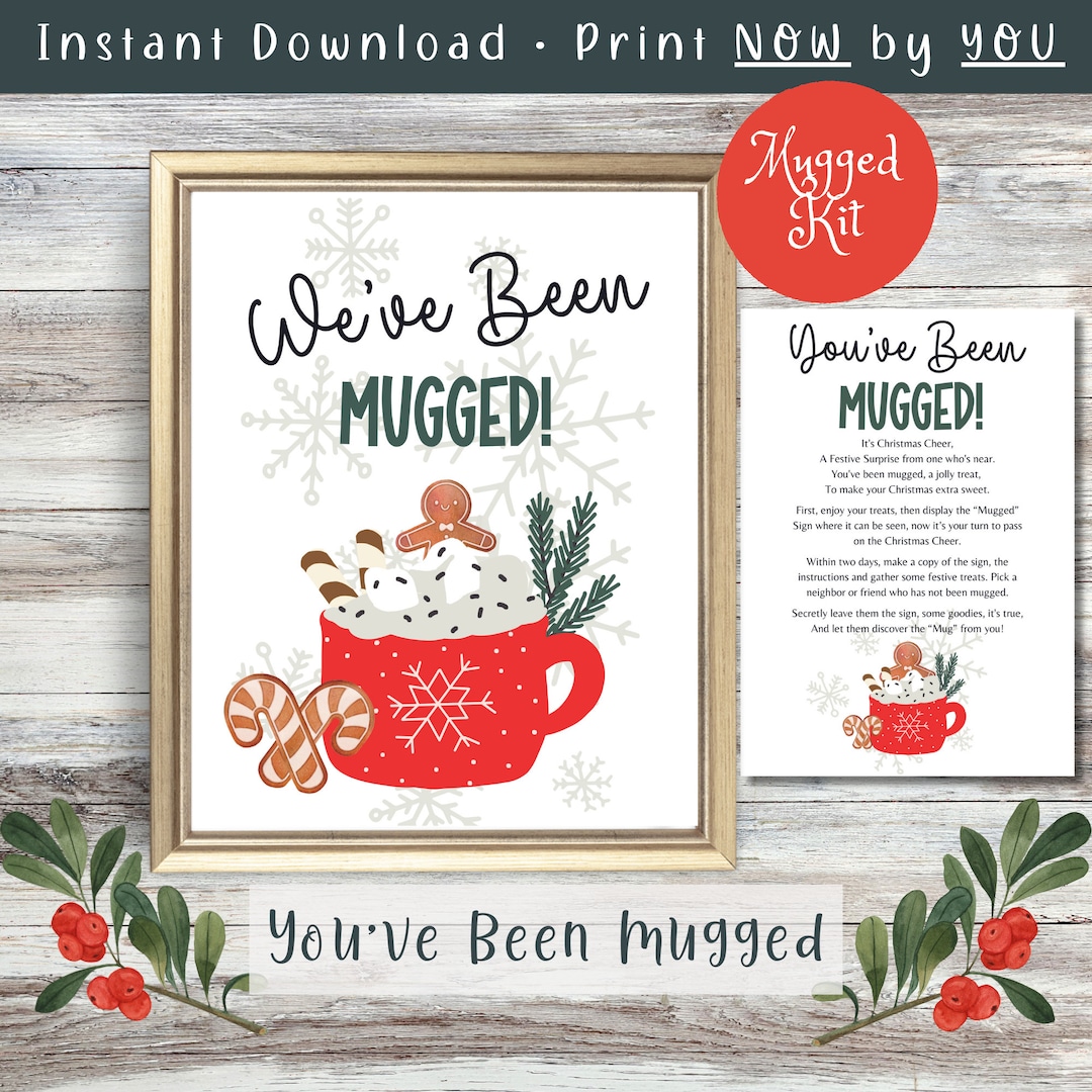 You've Been Mugged Printable|youve Been Mugged Christmas|i've Been ...