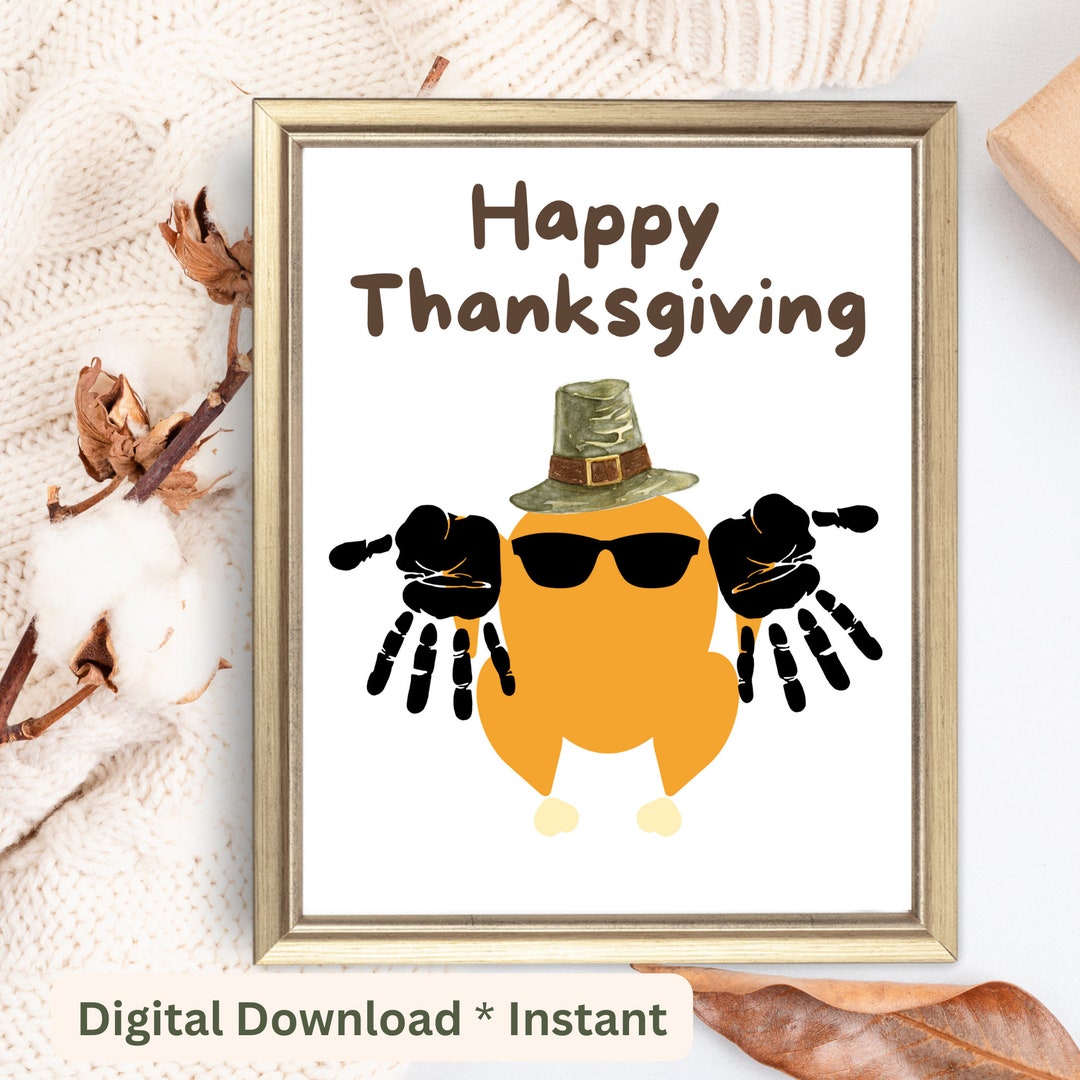 Fall Handprint Art|turkey Thanksgiving Handprint Footprint Art Craft ...