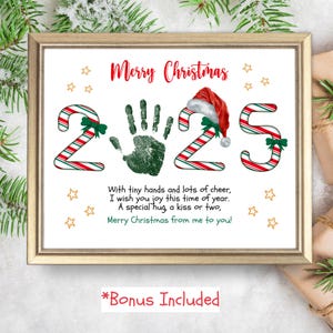 Merry Christmas 2025 Handprint Art Craft, Holiday Handprint Poem, DIY ...