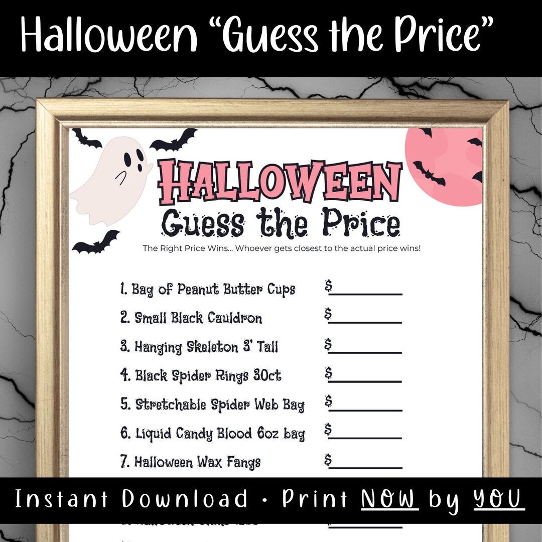 Halloween Guess the Price Game| Icebreaker Party Game for Halloween ...