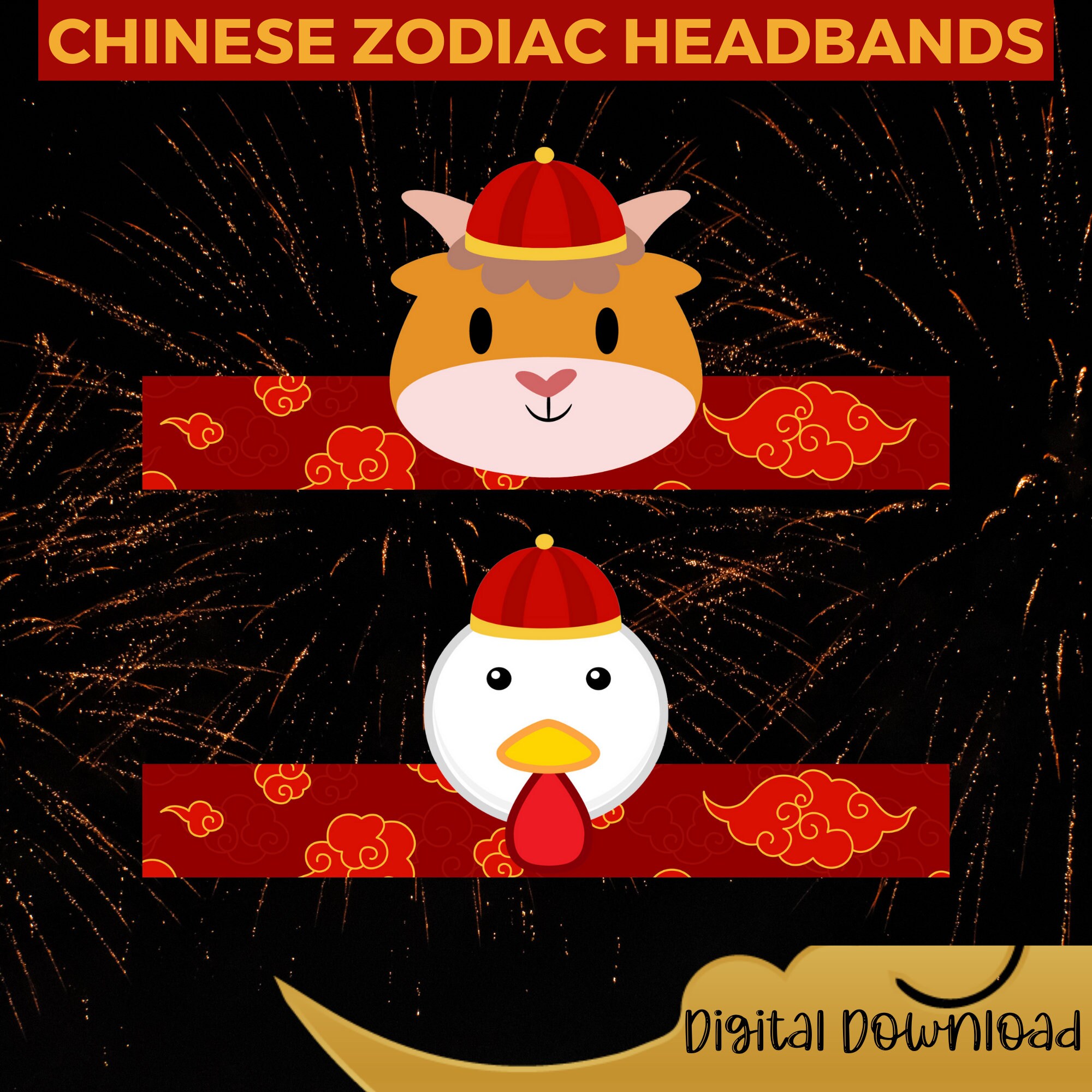 Lunar New Year Paper Crown Craft Printable Chinese Zodiac Animal ...