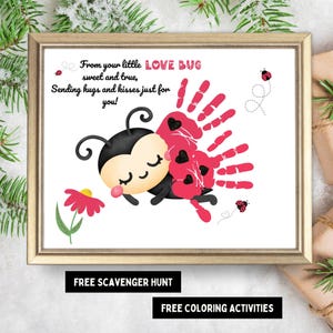 Valentines Handprint Craft| Love Bug Handprint Art for Preschool ...