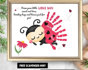 Valentines Handprint Craft| Love You so Much Handprint Art Prek ...