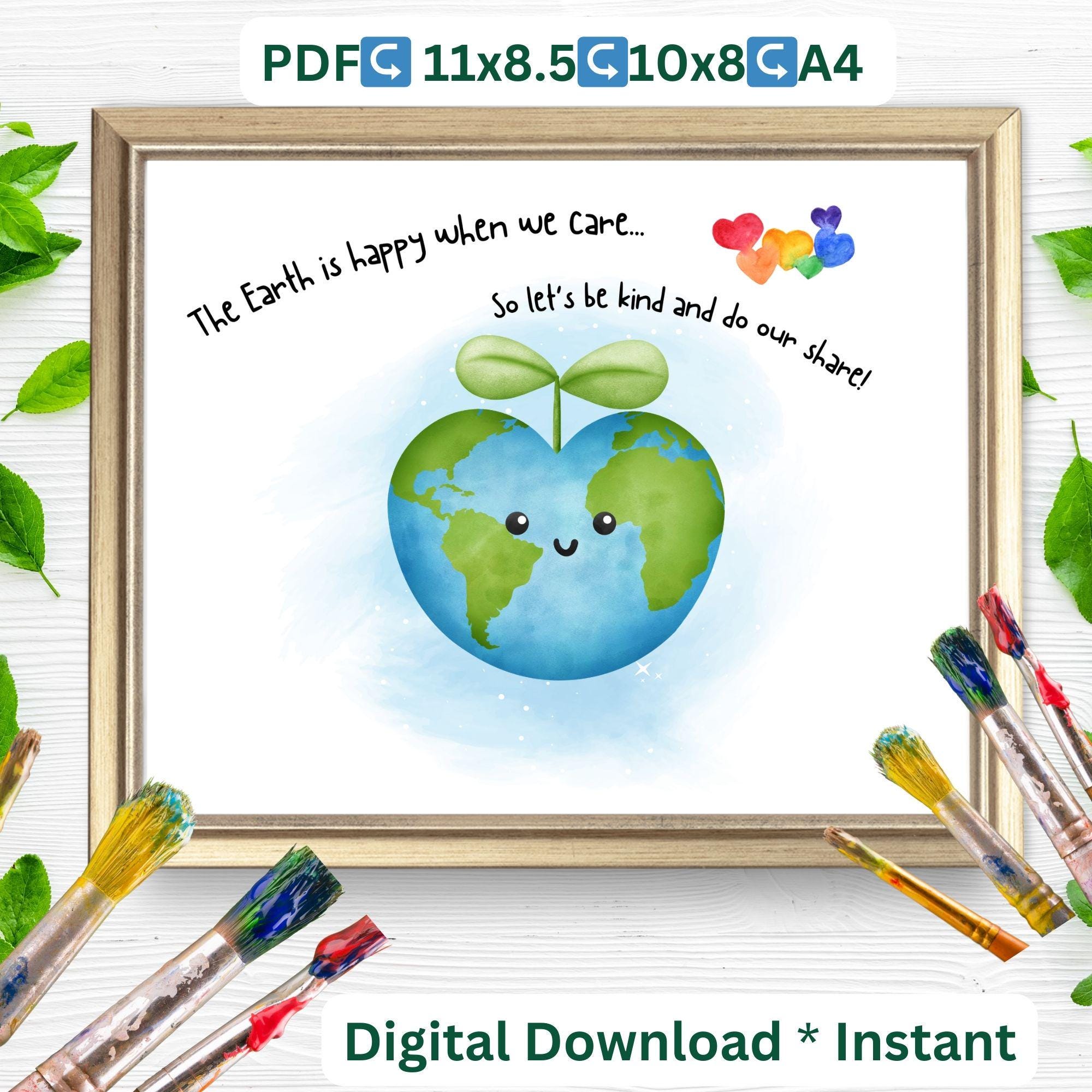 Earth Day Handprint Craft| Earth Day Printable for Preschoolers| Kids ...