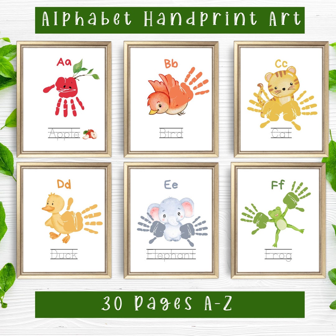 ABC Handprint Art Craft Phonic Alphabet Book for Kids, Preschool ...