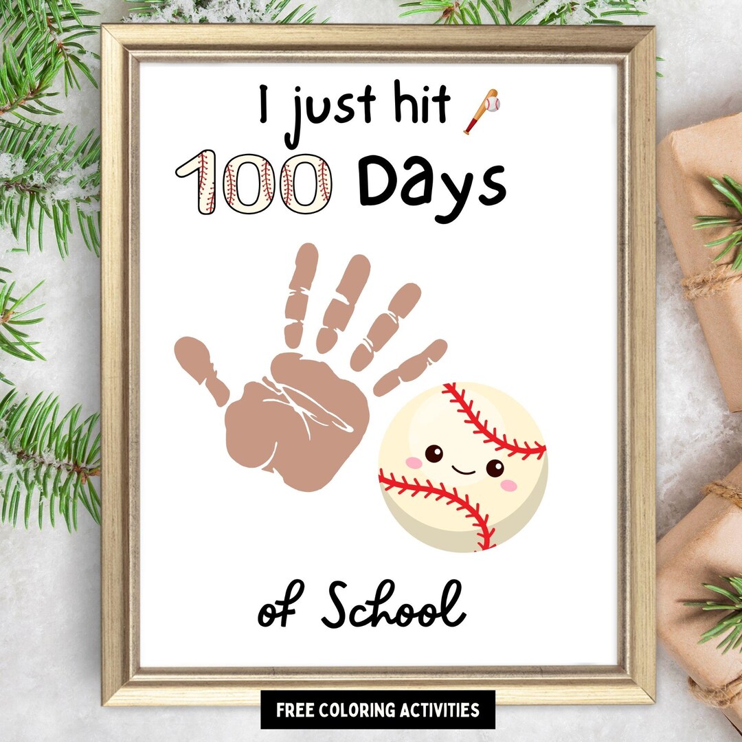 100th Day of School Handprint Craft| I Hit 100 Days Preschool Craft ...