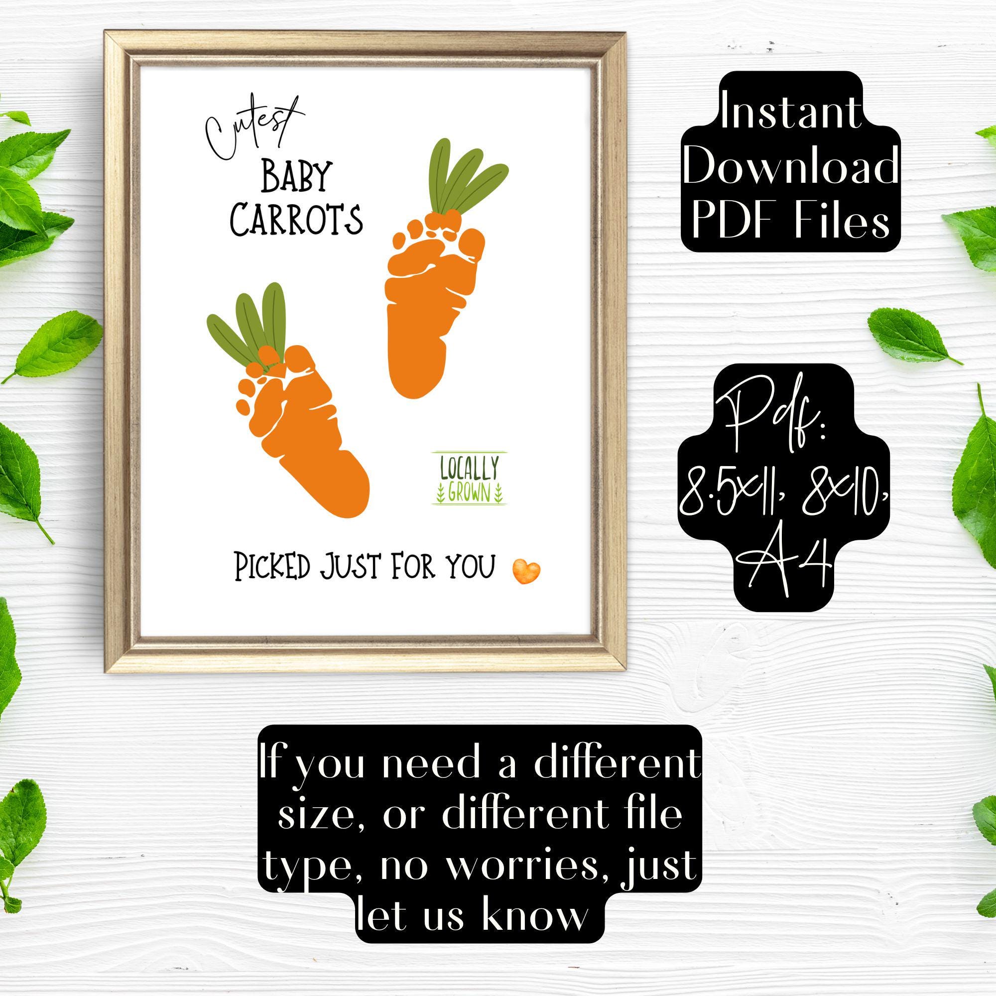 Spring Handprint Craft| Cute Carrot Baby Footprint Art| Preschool ...