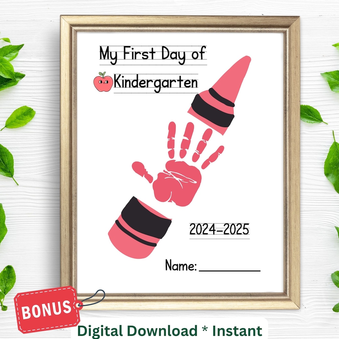 First Day of Kindergarten Handprint Craft| First Day of School ...