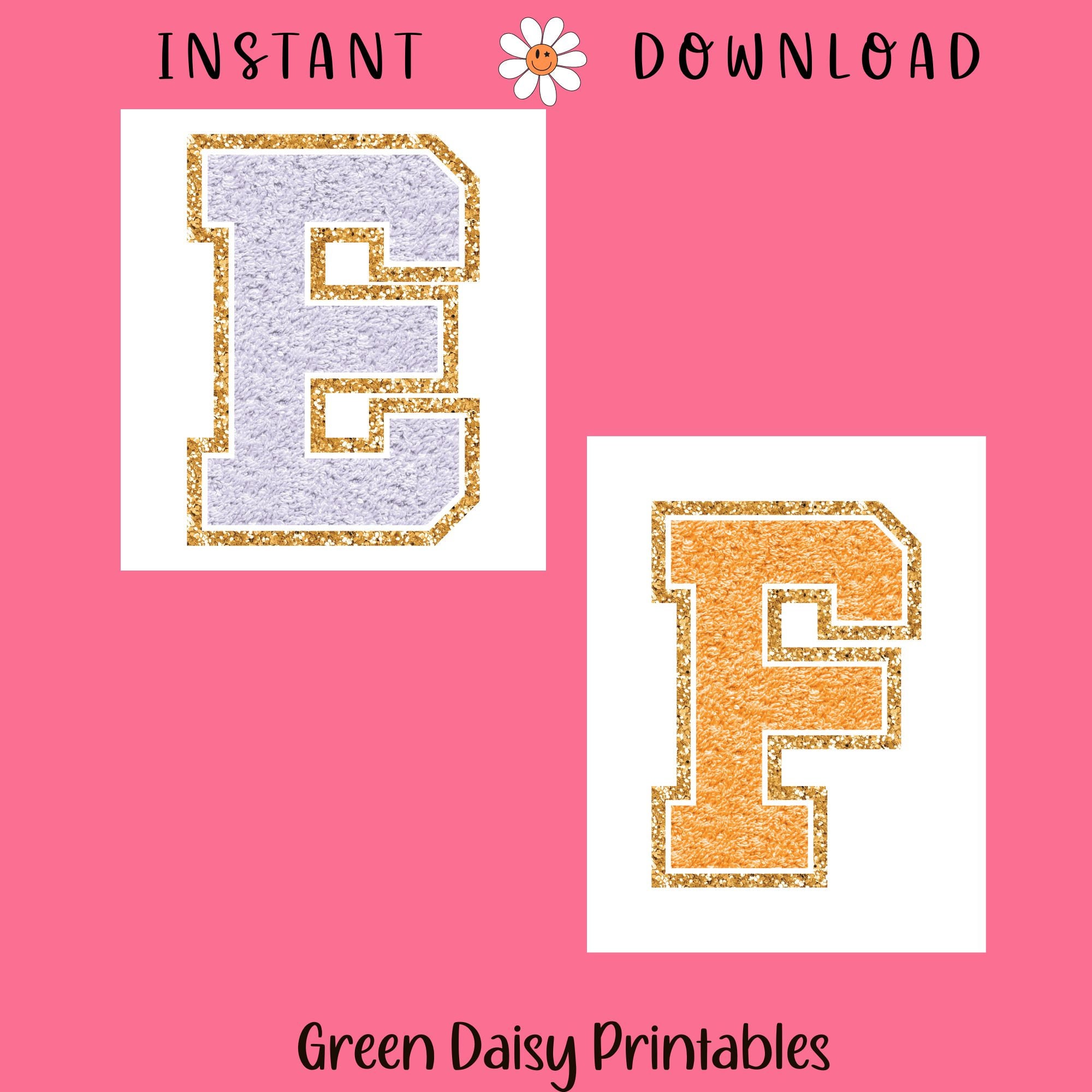 Glitter Letter Patchespastel Retro Varsity Chenille Letters for ...