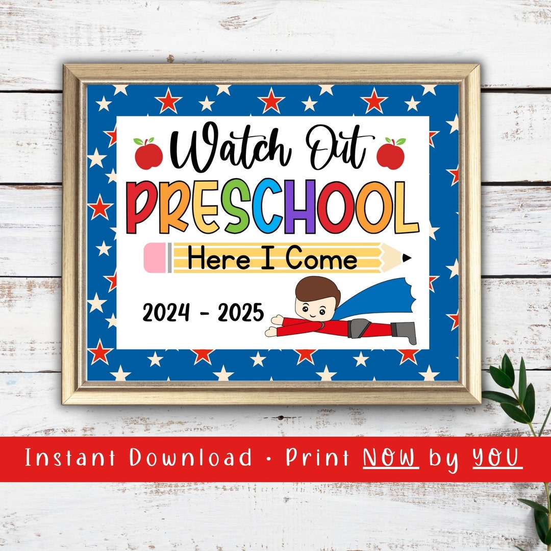 First Day of School Sign Printablemy First Day of Preschool Printable ...