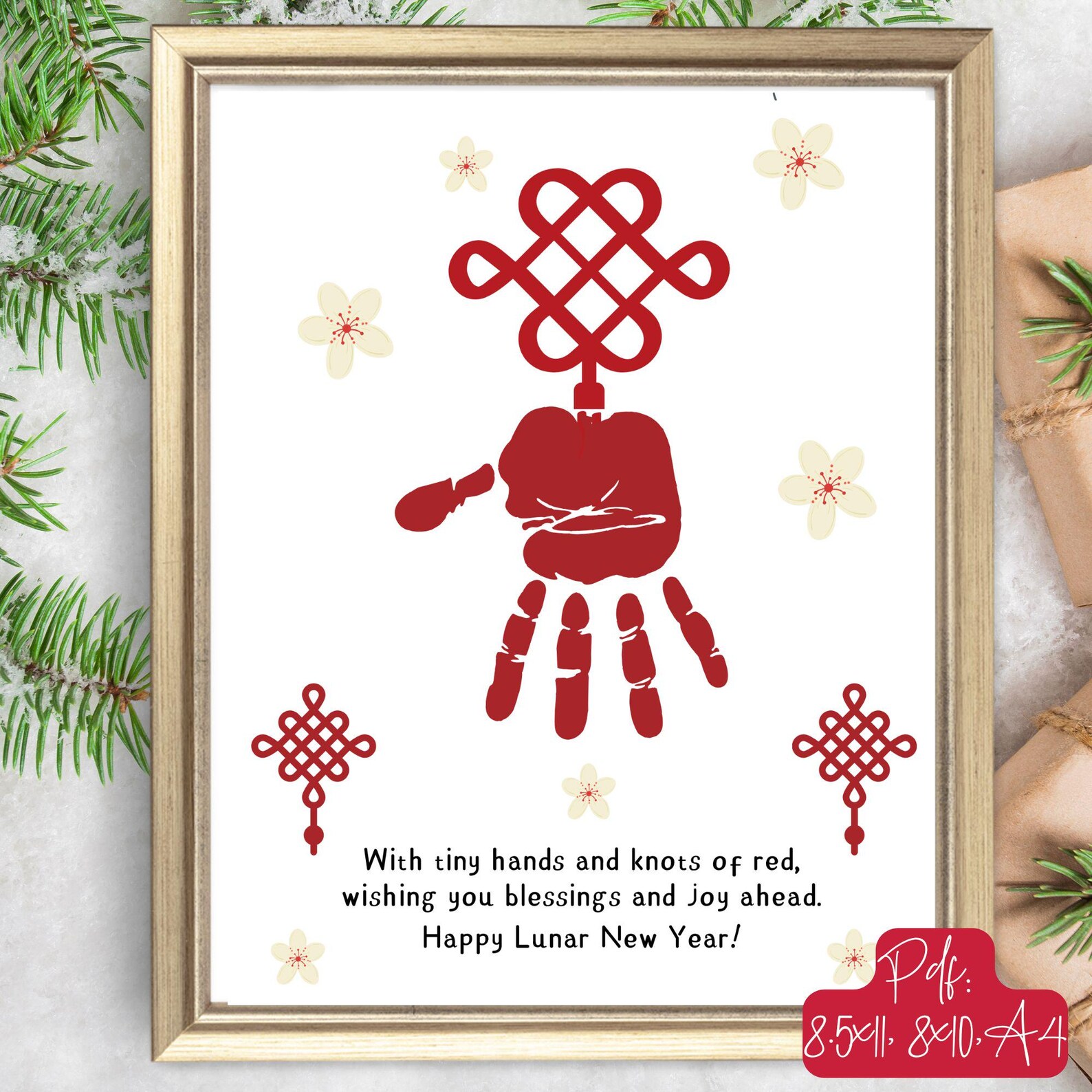 Chinese New Year Handprint Craft| Lunar New Year Lantern Handprint ...