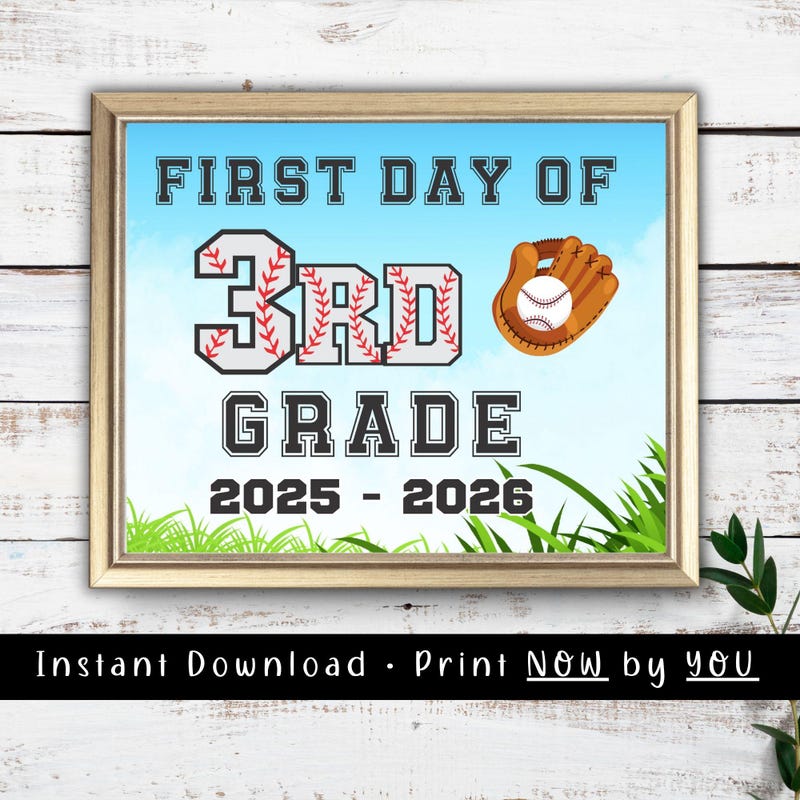 Third Grade Sign - Etsy
