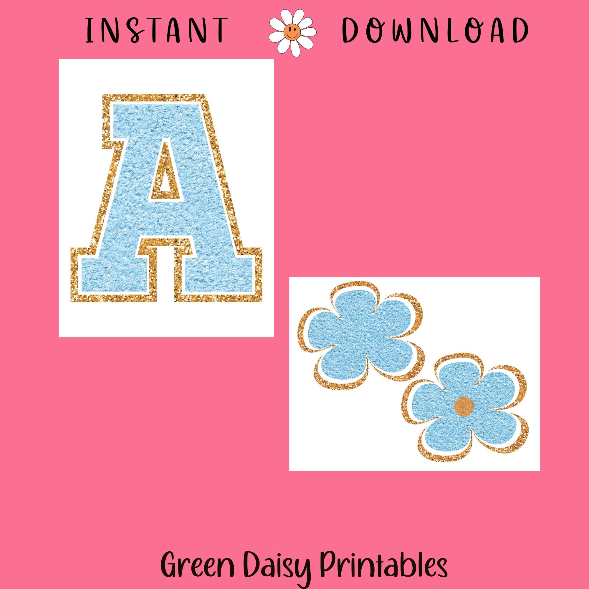 Glitter Letter Patches|pastel Retro Varsity Chenille Letters for ...