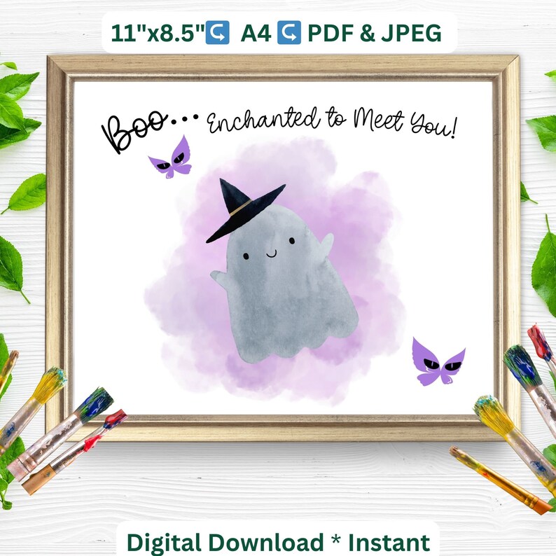 Halloween Handprint Craft| Ghost Handprint Art Craft| Boo Enchanted to ...