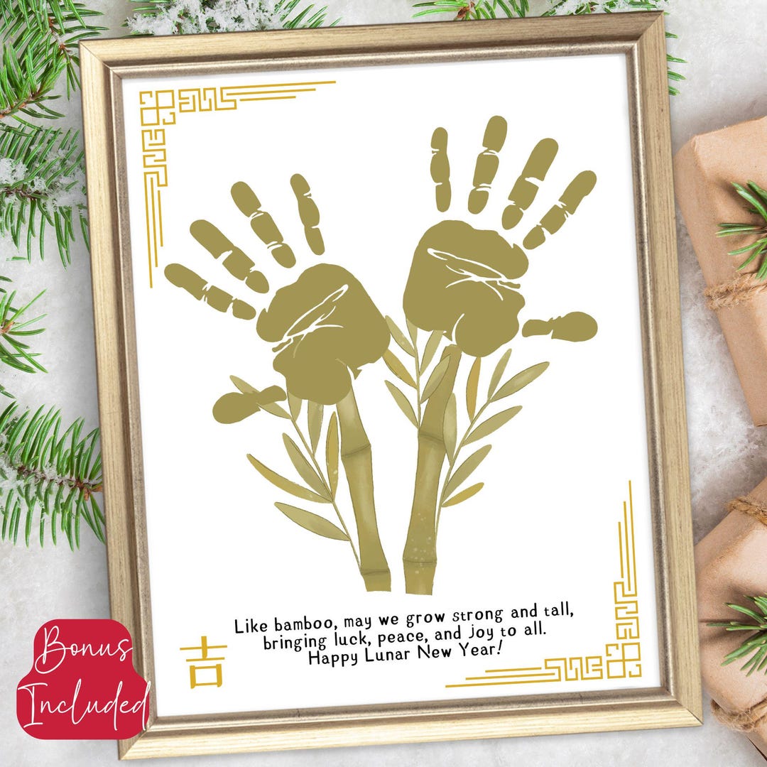 Chinese New Years Handprint Craft| Lunar New Year Handprint Footprint ...