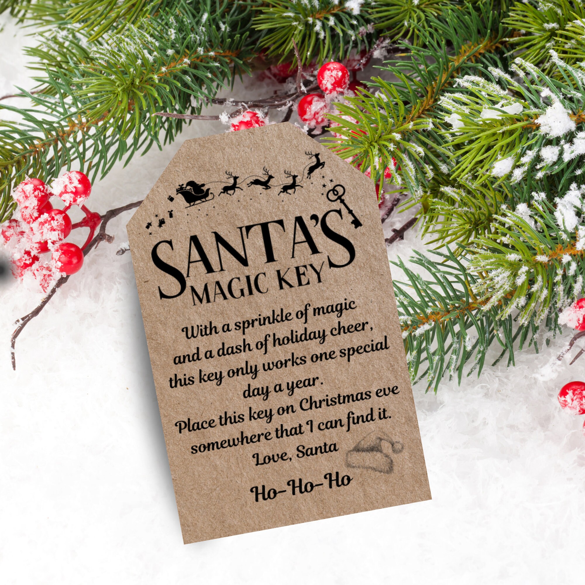 Santa's Magic Key Tag| Christmas Eve Box Filler| Magical Christmas Key ...