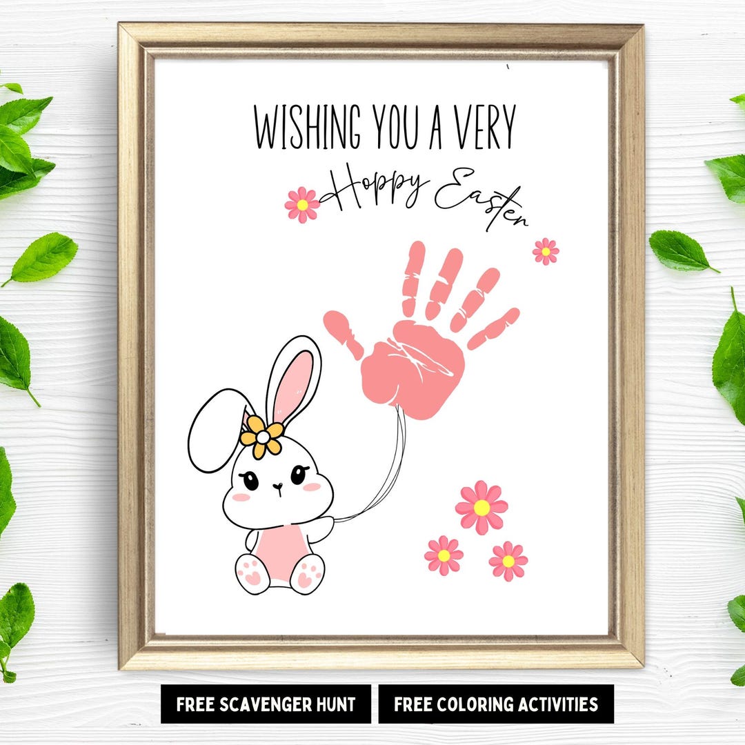 Spring Handprint Bunny Craft| Hoppy Easter Baby Hospital Footprint ...