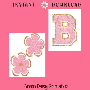 Glitter Letter Patches|pastel Retro Varsity Chenille Letters for ...