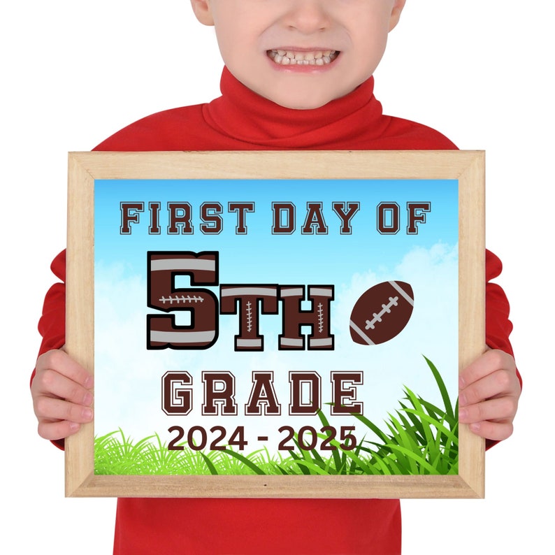 First Day of School Sign Printable|first Day of 5th Grade Printable ...
