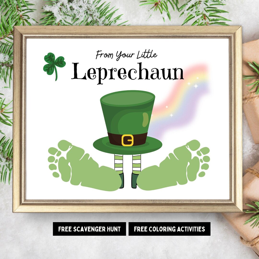 St Patrick's Day Handprint Craft| Your Little Leprechaun Baby Handprint ...