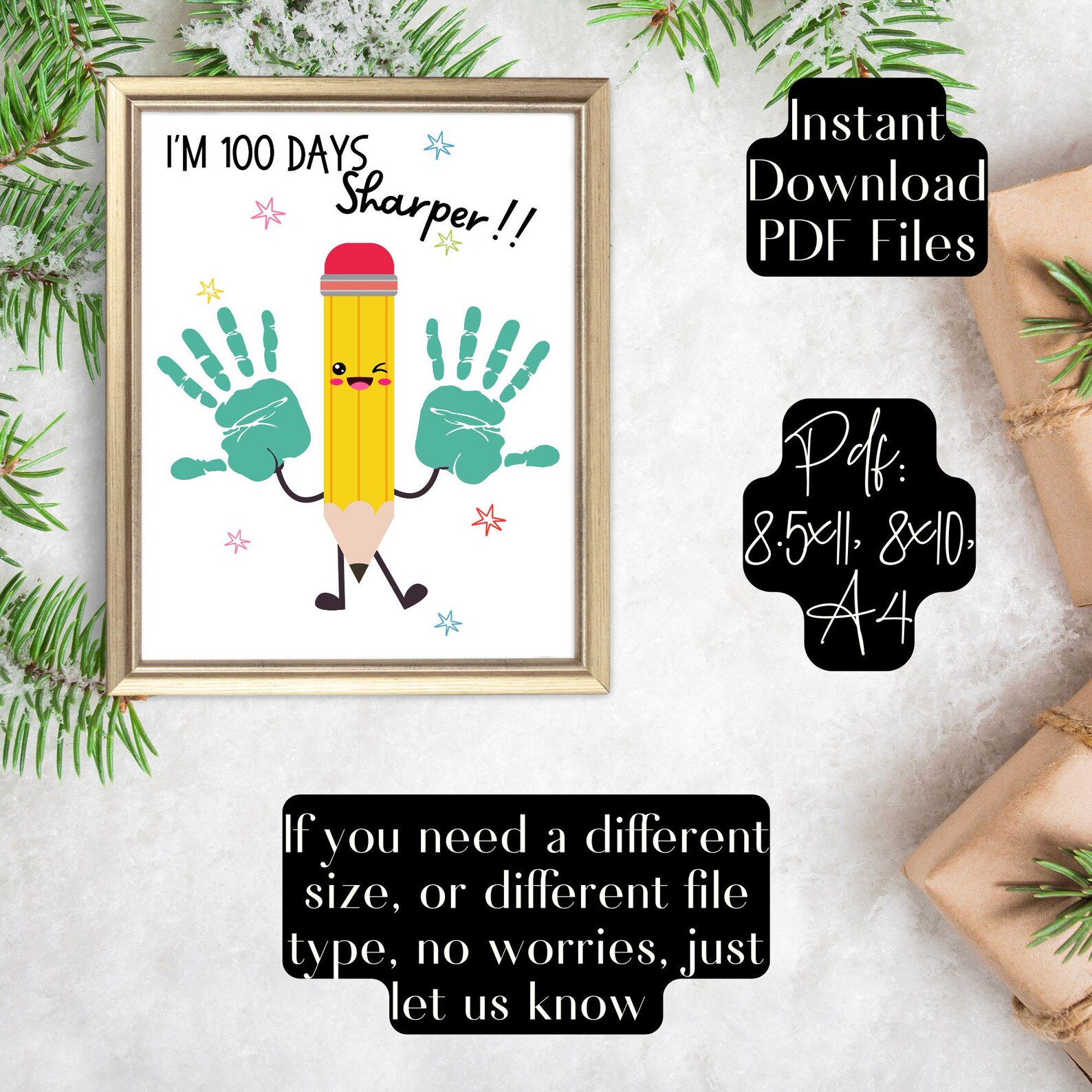 100 Days of School Handprint Art| 100th Day of School Craft| Kids DIY ...