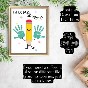 100 Days of School Handprint Art| 100th Day of School Craft| Kids DIY ...