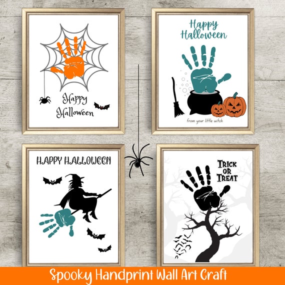 Halloween Handprint Footprint Art